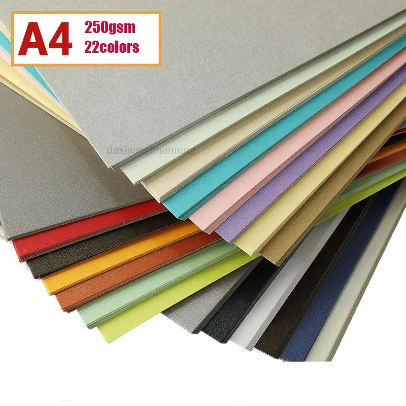 50pcs/lot Free Shipping A4size 21x29.7cm 250gsm Pearl Paper Double ...