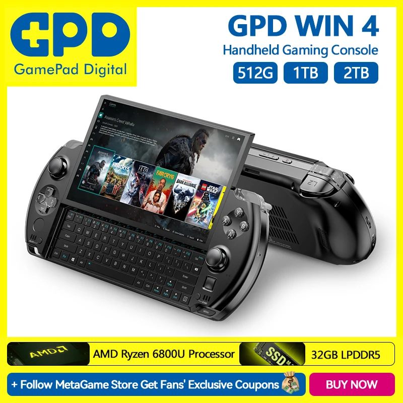 GPD WIN 4 AMD 6800U Handheld GamePad Gaming Portable Laptop Handheld ...