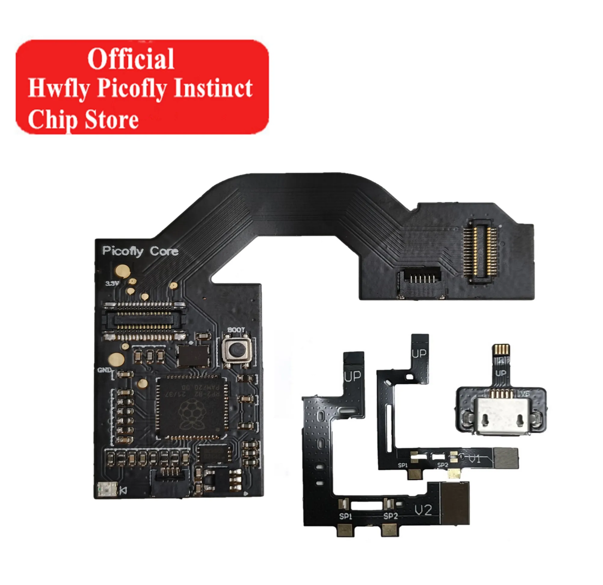 Hwfly RP2040 제로 피코플라이 코어 라이트 칩, Pico 업그레이드 및 플래시 가능, V1 및 V2 Erista 및 ...