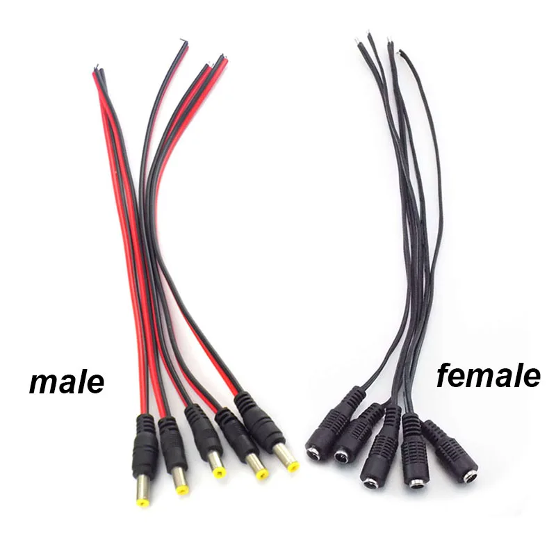 12V-DC-Connectors-Male-Female-Jack-Cable-Wire-Line-Adapter-Plug-Power ...