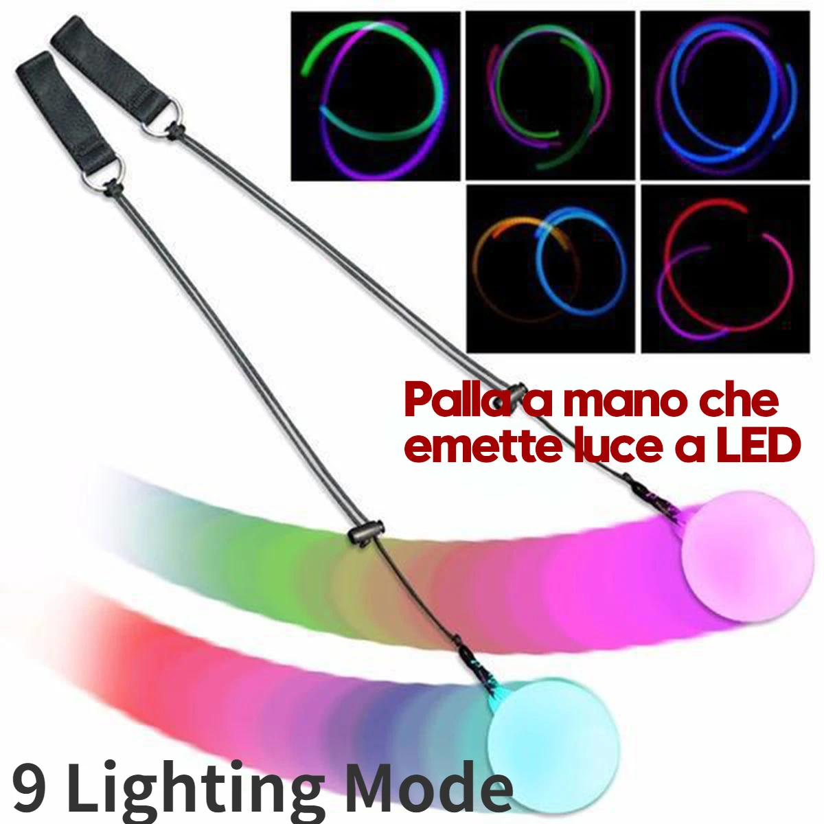 Led Poi Ball Luminous Juggling Ball Belly Dance Level Hand Thrown Balls ...