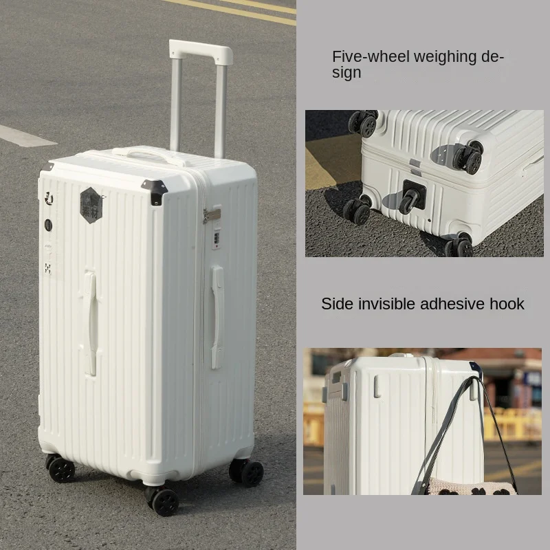 New-Password-Suitcase-Brake-Five-wheels-Large-Capacity-Luggage-Female ...