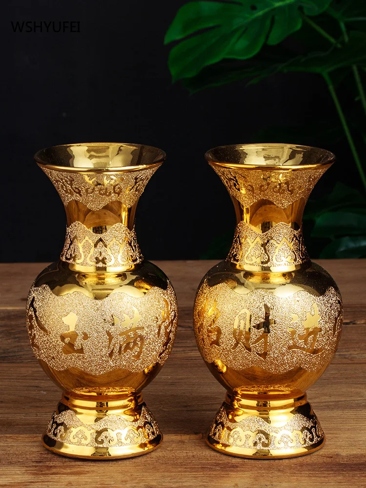 Ceramic-vase-for-Buddha-Worship-the-god-of-wealth-Guanyin-Gold-Water ...