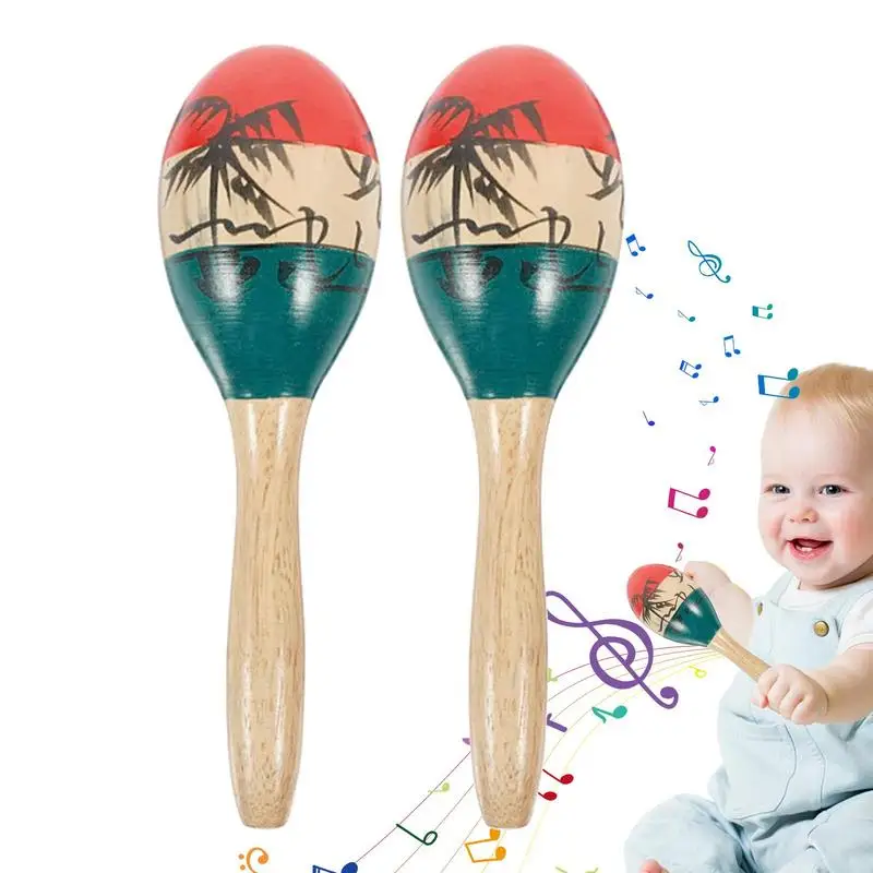 Wood-Maracas-Wood-Rumba-Shakers-Rattle-Hand-Percussion-Instrument-2pcs ...