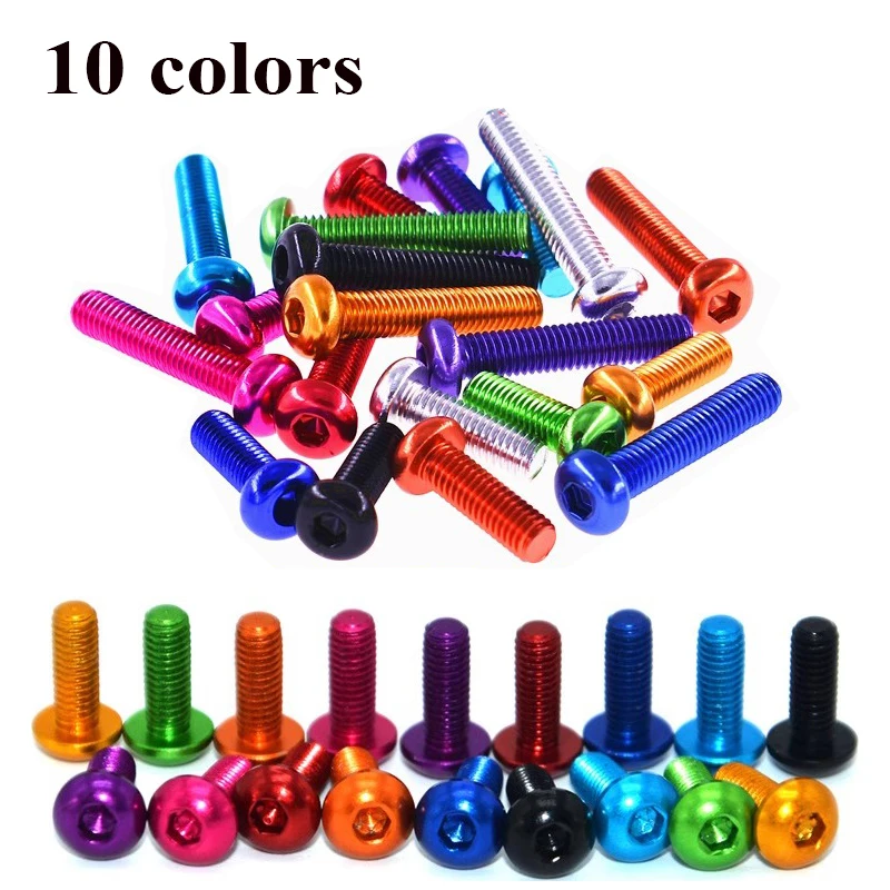 10pcs-aluminum-allen-round-screw-M3-Colourful-Aluminum-Alloy-Hex ...