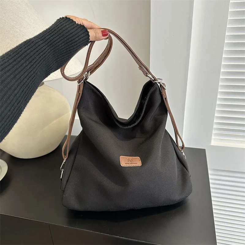 1pc-Large-Capacity-Literary-Simple-Pure-Color-Shoulder-Bag-Fashion ...