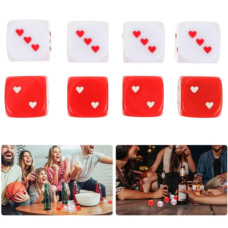 6Pcs-White-And-Red-Heart-Dice-Funny-Games-For-Party-Couple-Gifts-For ...