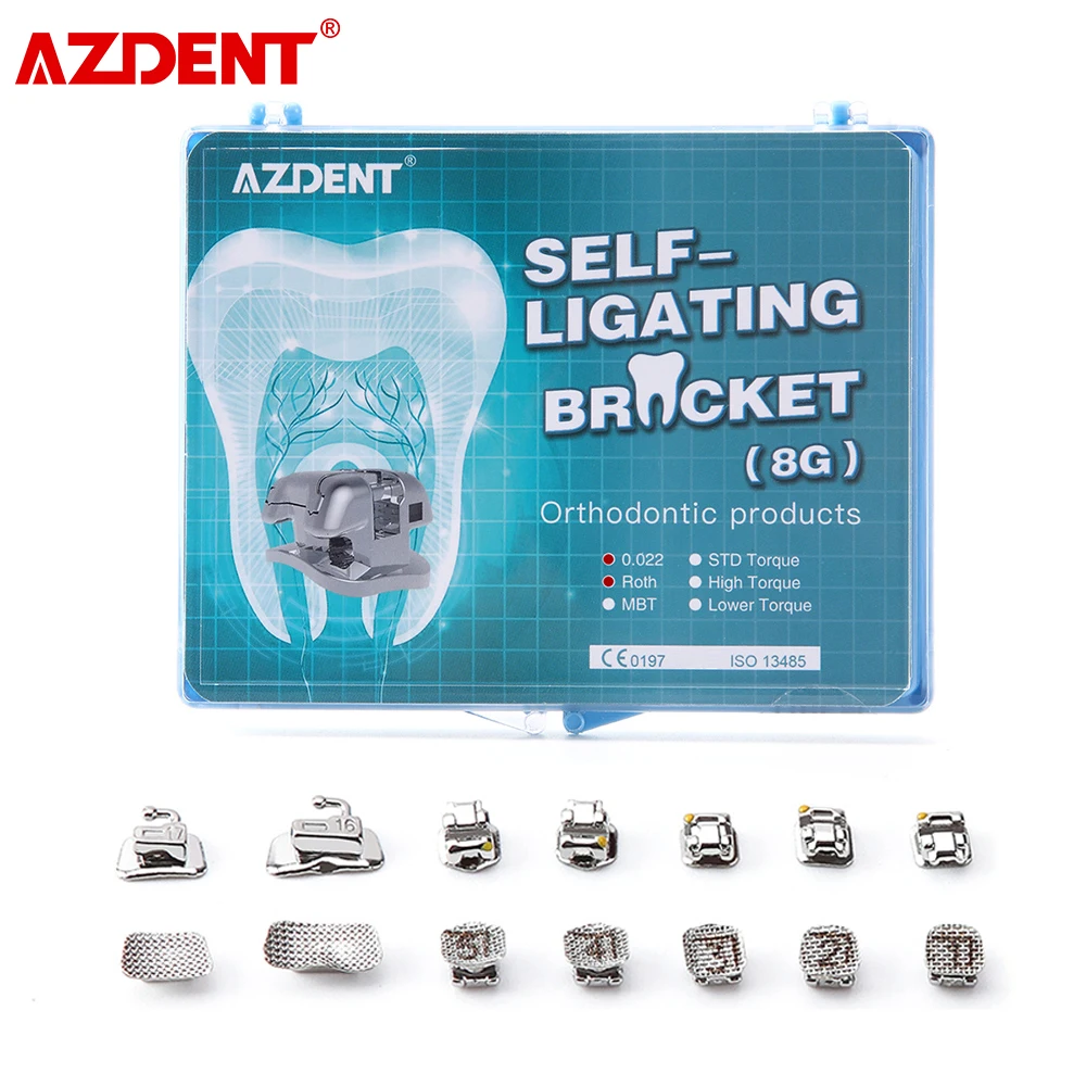AZDENT Dental Metal Brace Self Ligating Brackets Movable Hook Auxiliary ...