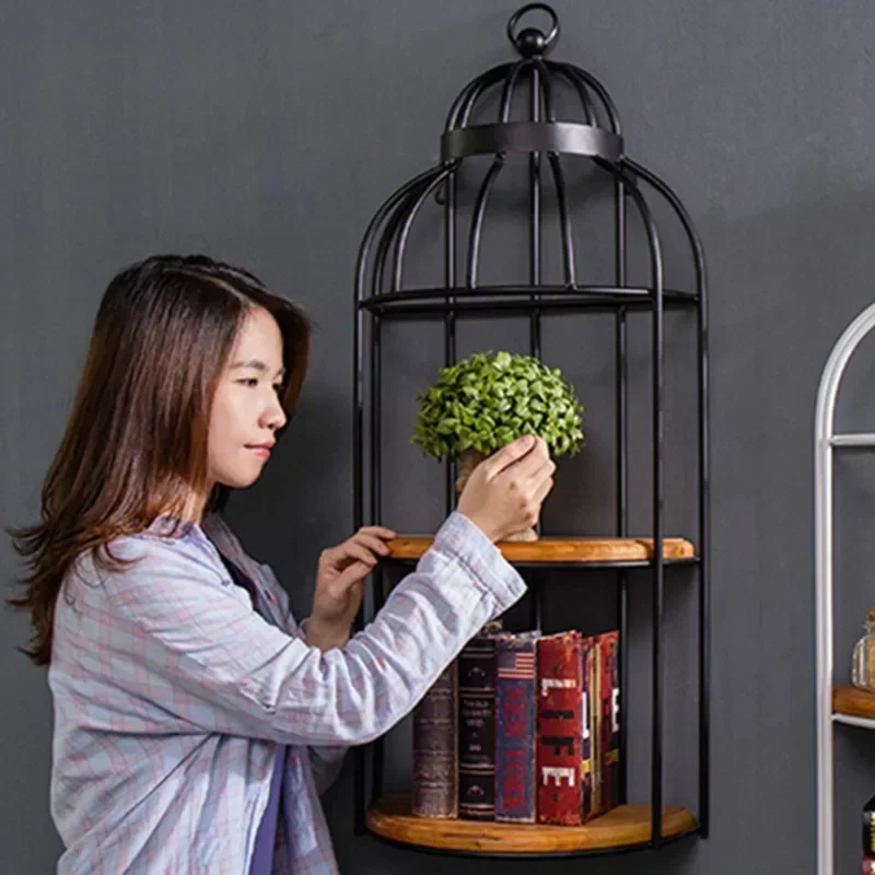 Classic American Iron Bird Cage Shelf MultiLevel Indoor Bar and Living ...