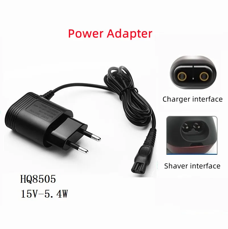 15V 5.4W 2-Prong Charger EU/US Plug Power Adapter for PHILIPS Shavers ...