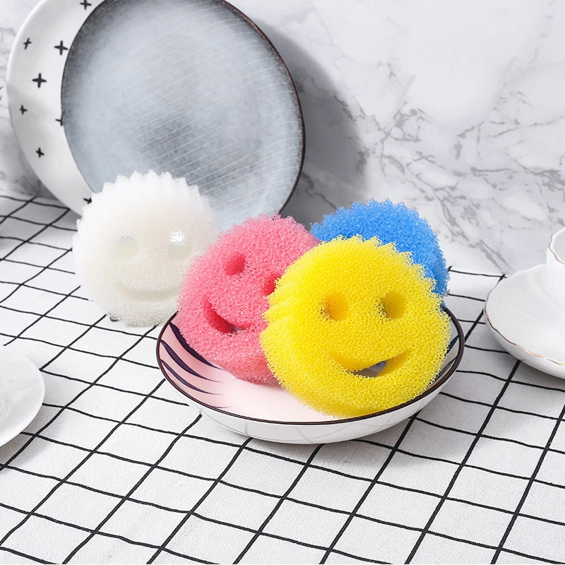 1pc Sponge Smiling Face Magic Cleaning Wipe Smiling Face Imitation ...