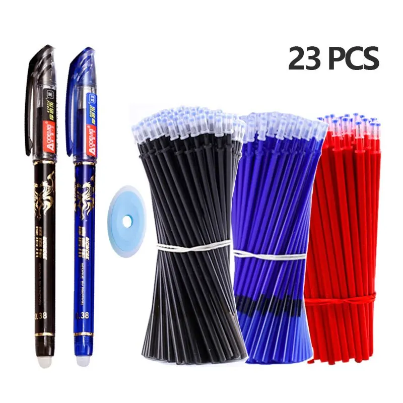 23 PCS Erasable Gel Pen Set Ballpoint Pens Rod 0.5mm Muti-Colors Ink ...