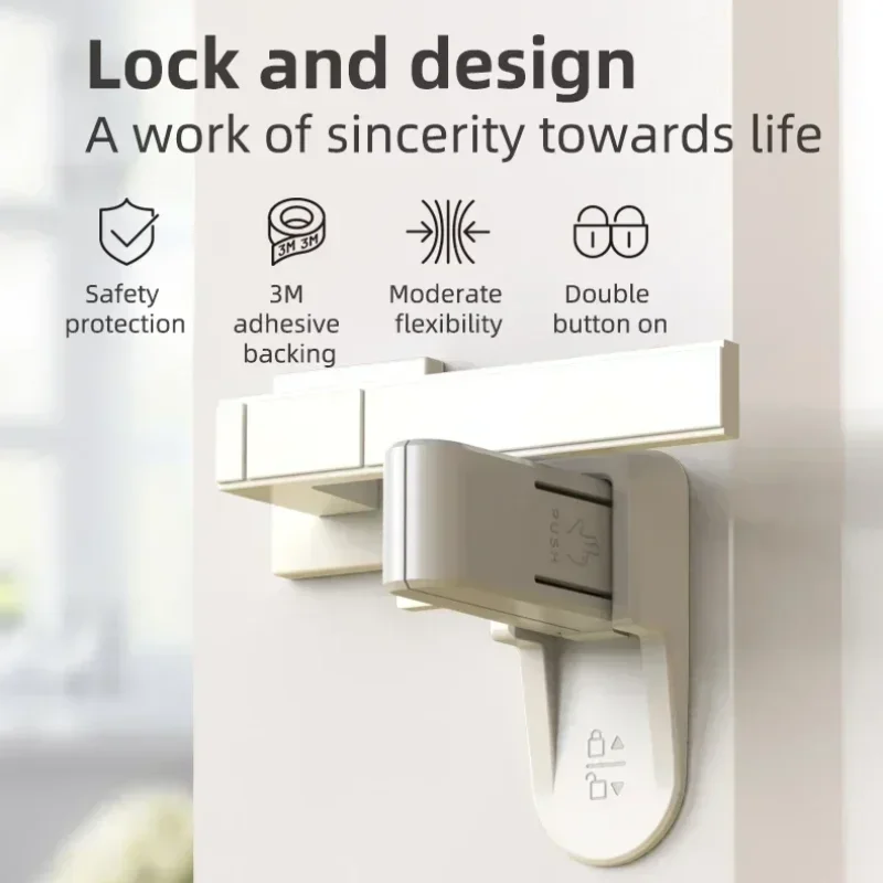 Child-Proof-Door-Handle-Lock-Self-adhesive-Cabinet-Drawer-Safety-Lock ...