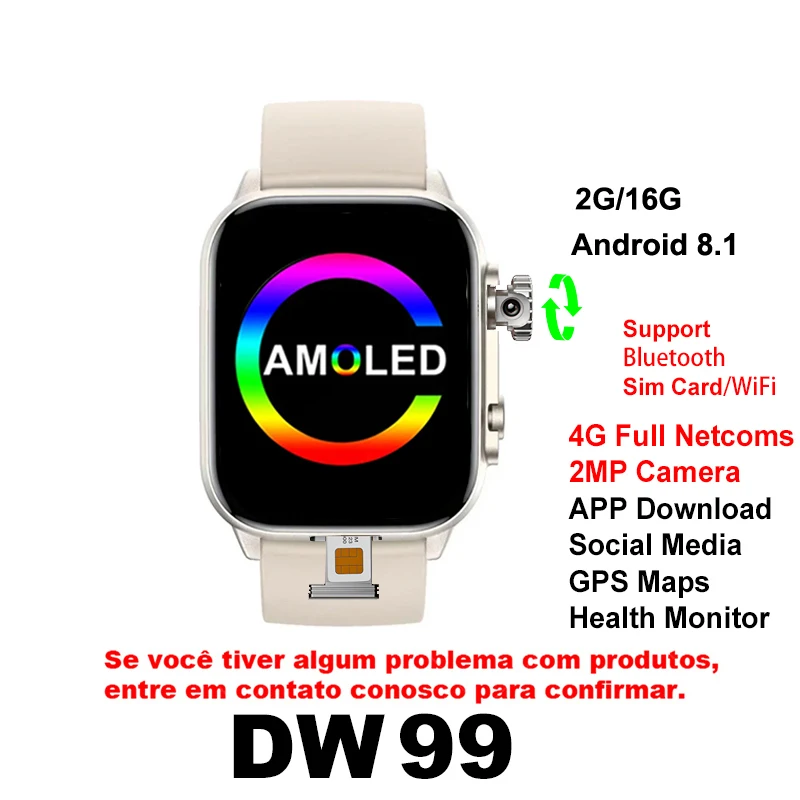 Reloj-inteligente-DW99-4G-LET-para-hombres-y-mujeres-sistema-Android ...