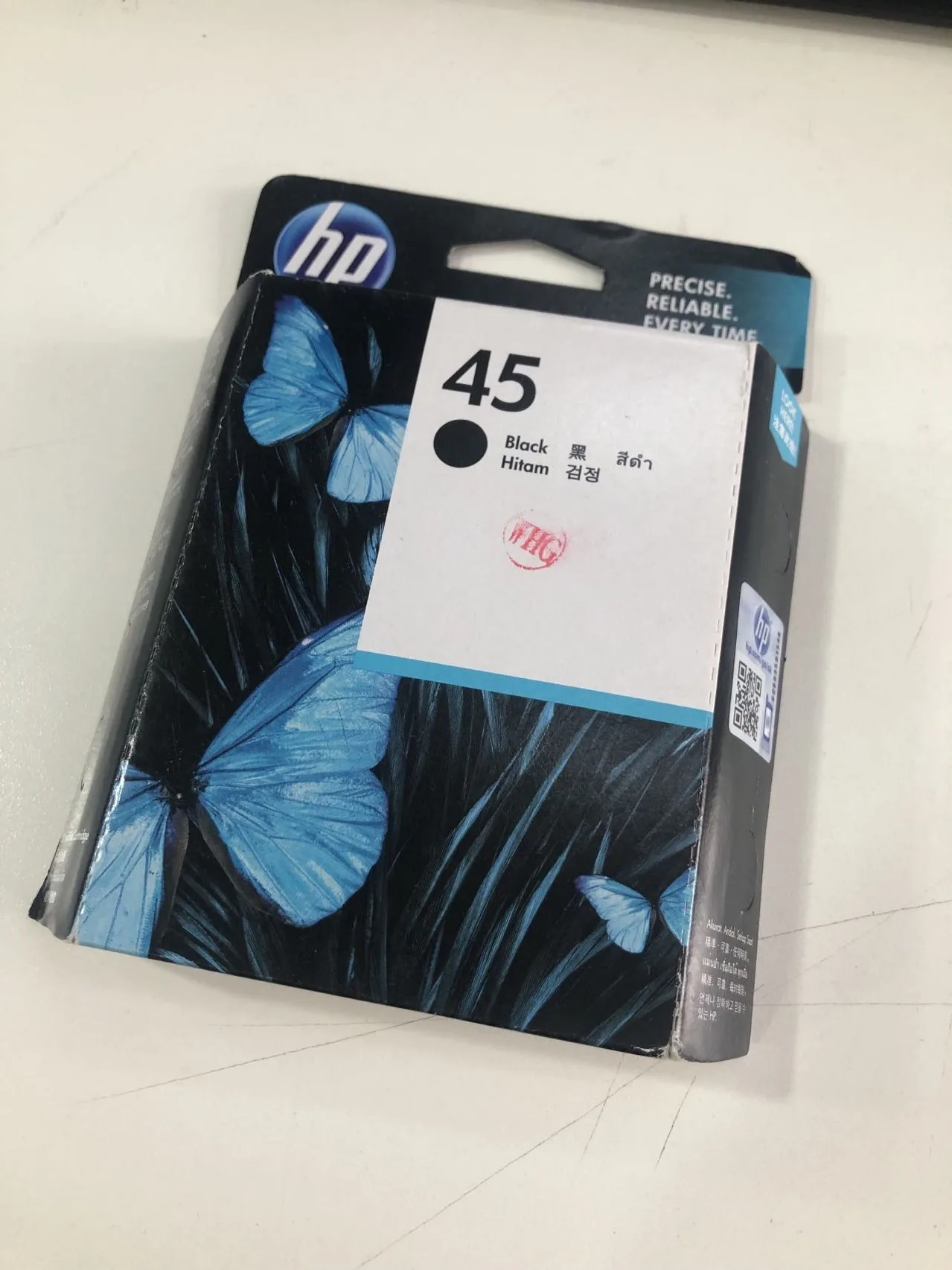 Hp DeskJet 710C 830C 850C 890C 895Cxi 1280C 51645A 용 정품 및 만료 된 HP 45 검정 ...