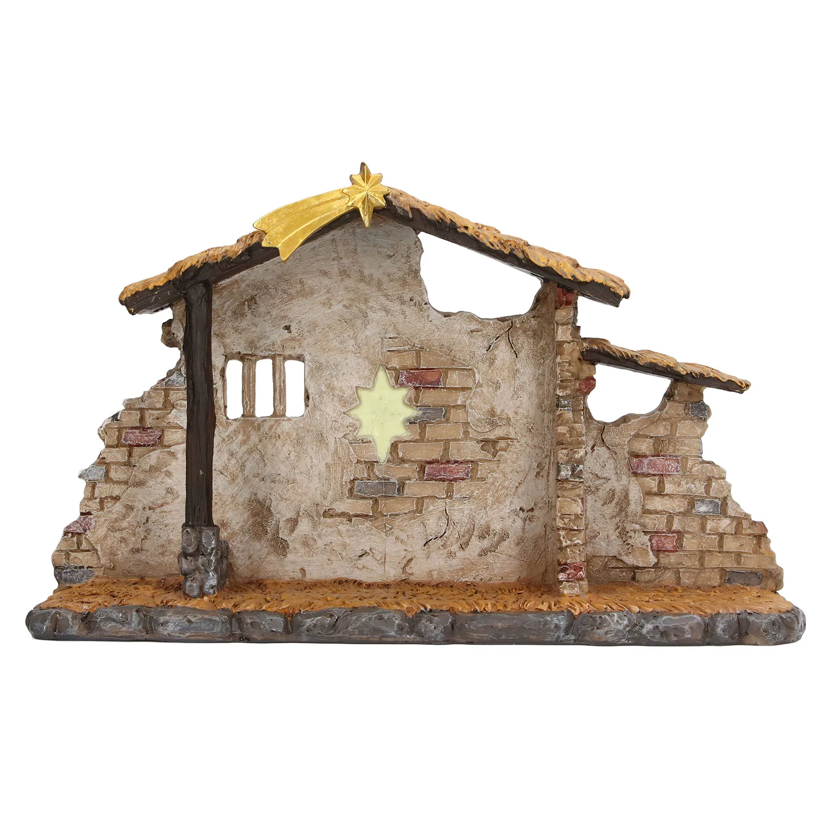 Christmas Manger Shed Statue Nativity Scene Fine Christmas Manger Shed ...