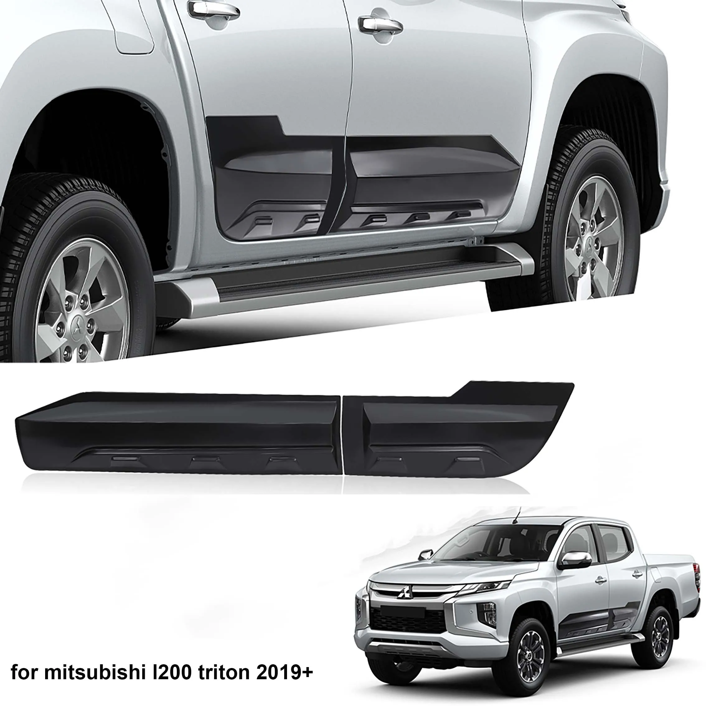 Matte Black Side Body Cladding FOR Mitsubishi Triton 2019-2023 ...