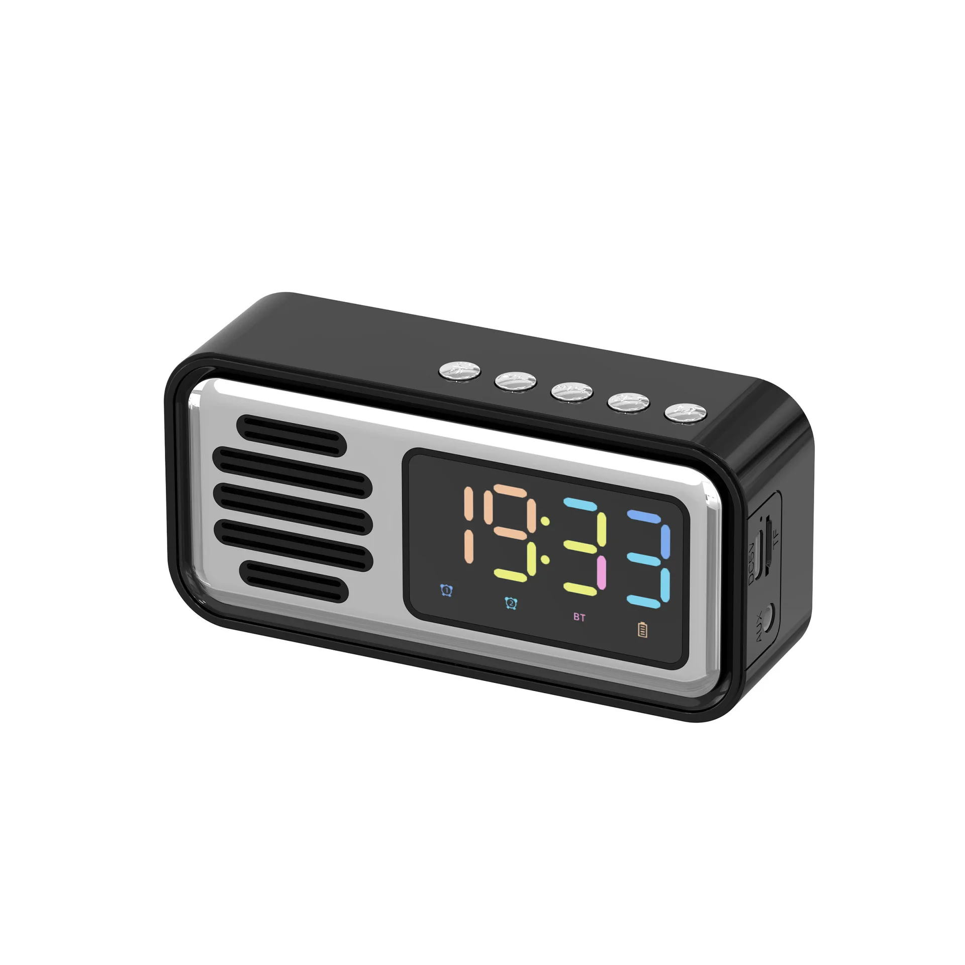 AUCTEX-Digital-Alarm-Clock-Wireless-Bluetooth-Speaker-Support-TF-FM ...