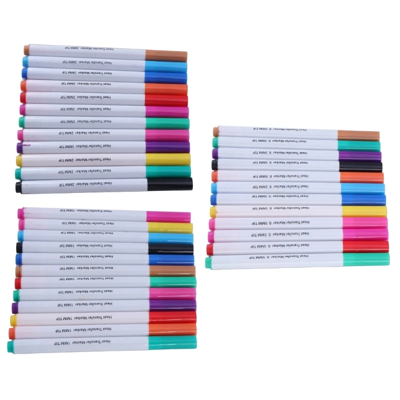 12 Colors 0.5mm/1mm/2.0mm Sublimation Marker Pen Heat Transfer Markers ...