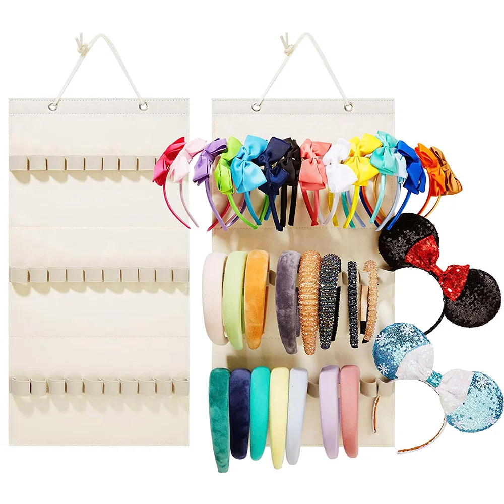Hanging-Wall-Headband-Holder-For-Women-Girls-Felt-Hairbands-Organizer ...