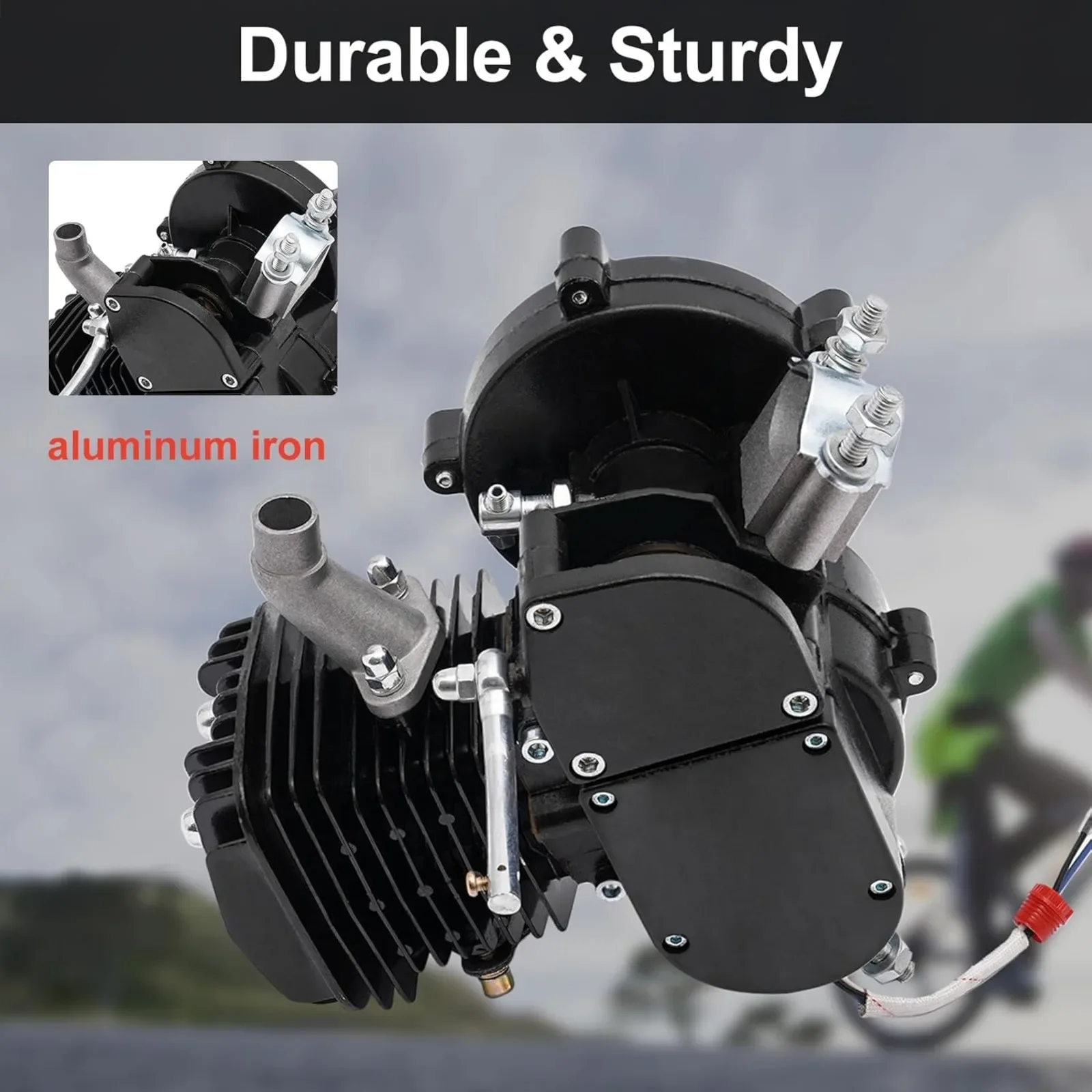 2 Stroke 80CC Bicycle Engine Motorized Engine Single Cylinder Bike ...