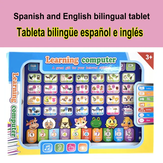 Learning Machine Tablet Interactive Play Pad Kids Language Learning Toy ...