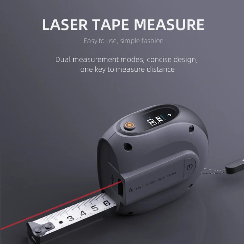 XMSJ JIMIHOME Laser Tape Measure Laser Rangefinder Portable Distance Meter Digital Electronic ...
