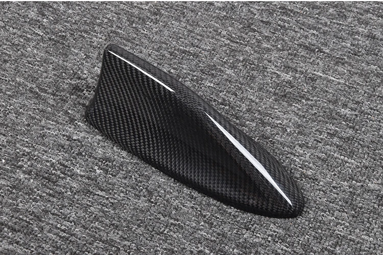 JSWAN Red Black Carbon Fiber Car Roof Shark Fin Antenna