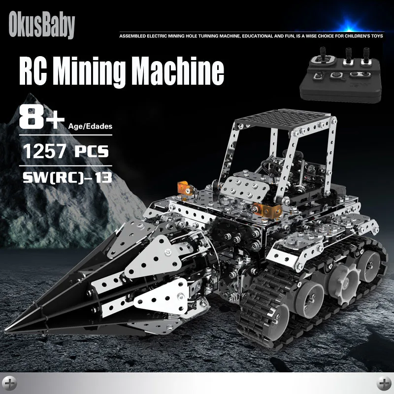 RC-Car-2-4G-10CH-1257PCS-Stainless-Steel-DIY-RC-Control-Mining-Machine ...