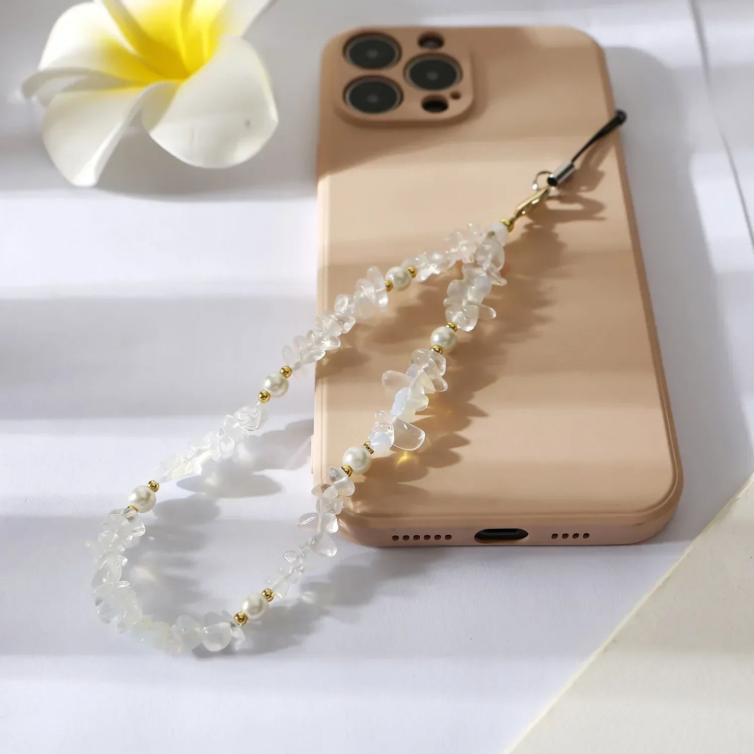 Handmade-Beaded-Cell-Phone-Lanyard-Chain-Natural-Stone-Crystal ...