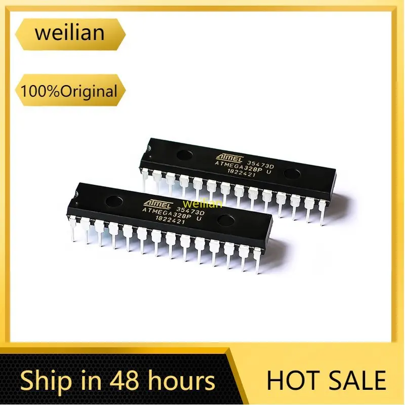 ATMEGA328P PU 오리지널 스팟 8 비트 AVR 32 k 플래시 IC, 28 DIP 8051 시리즈 마이크로 컨트롤러 ...