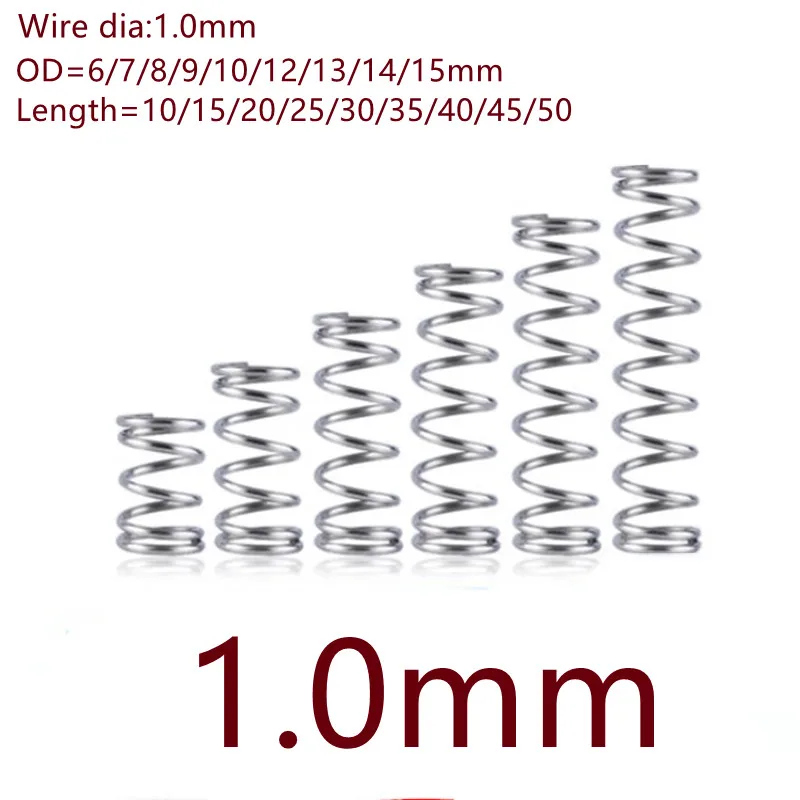 10pcs-lot-wire-diameter-1-0mm-Stainless-steel-compression-spring-outer ...