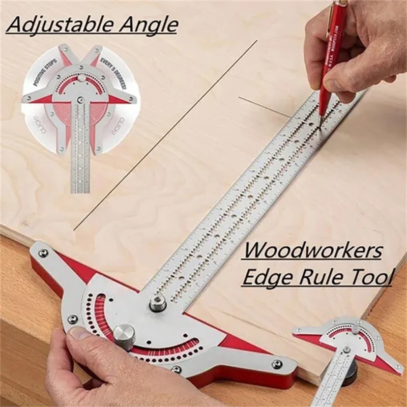 Woodworkers Edge Ruler Efficient Protractor Angle Protractor ...