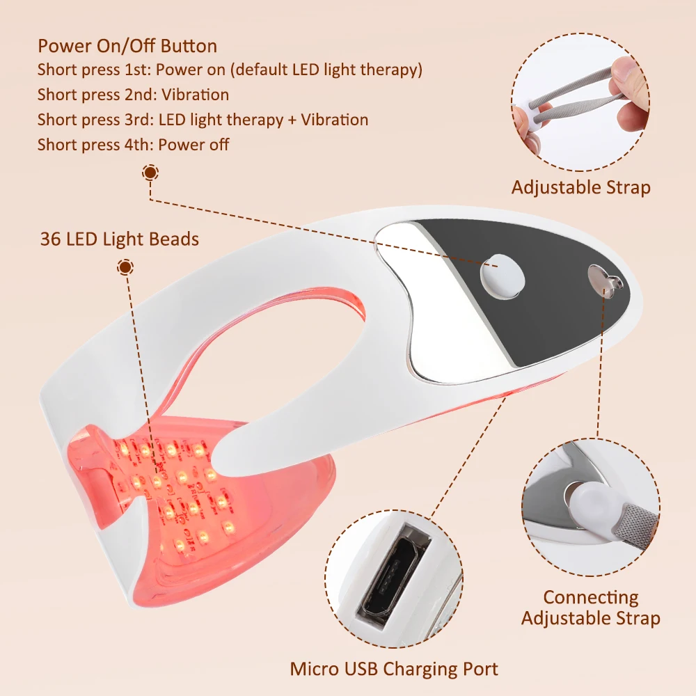 3D Red Light EMS Eye Massager Eyecare Glasses Dark Circles Puffiness ...