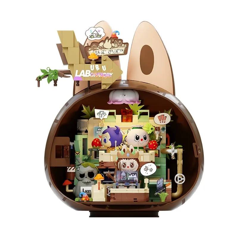 Kawaii Labubu The Monsters Forest Secret Base Series Building Blocks ...