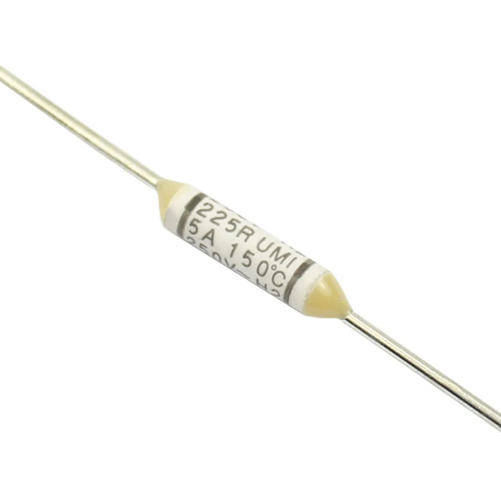 5pcs Thermal Fuse 225R TF 150C 150 Degree 5A 250V Axial Lead Links ...