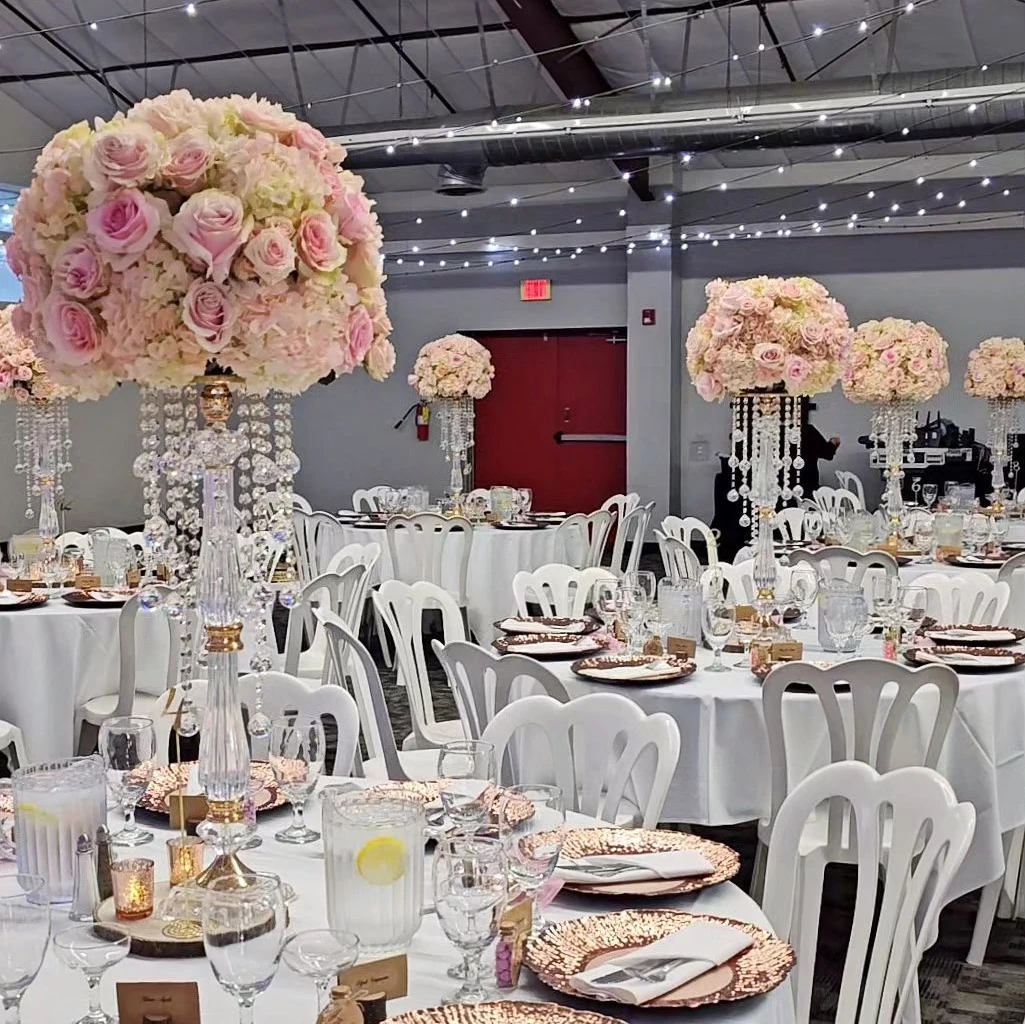 Wedding-Decoration-Crystal-Acrylic-Flower-Stand-wedding-Column-Display ...