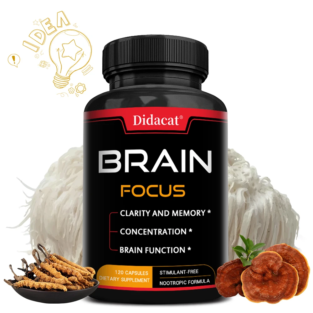 Vitamin and Mushroom Complex - Supports Memory, Focus and Brain ...