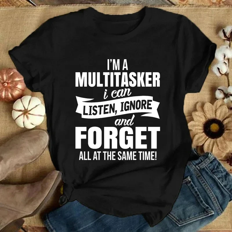 I-m-A-Multitasker-Print-T-shirt-with-Funny-Saying-Men-and-Women-s ...