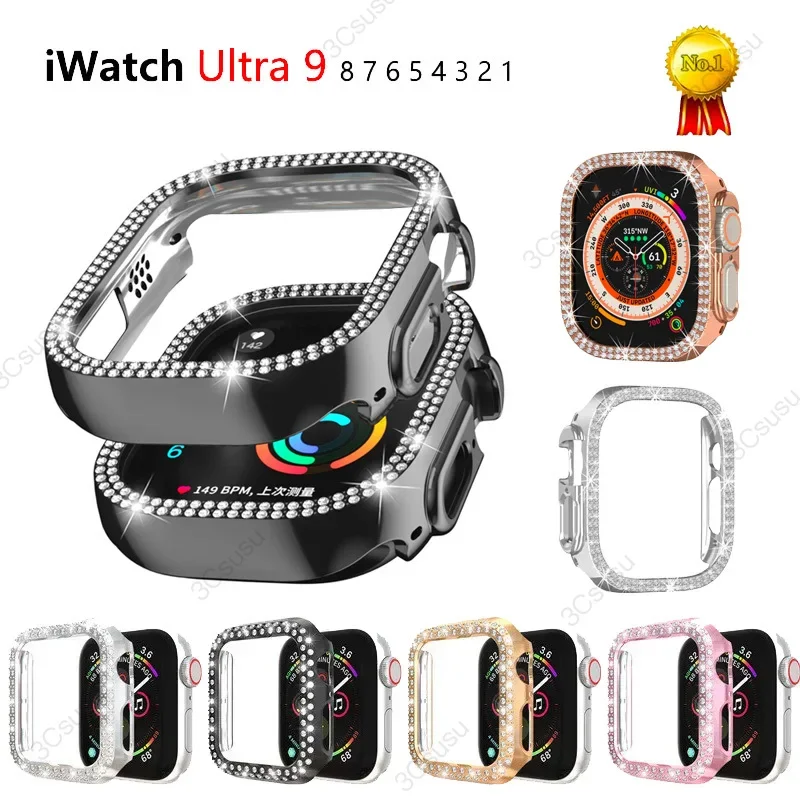 Cover for Apple Watch Case Series 9 8 7 45 41mm 49 42mm 38mm Bumper ...