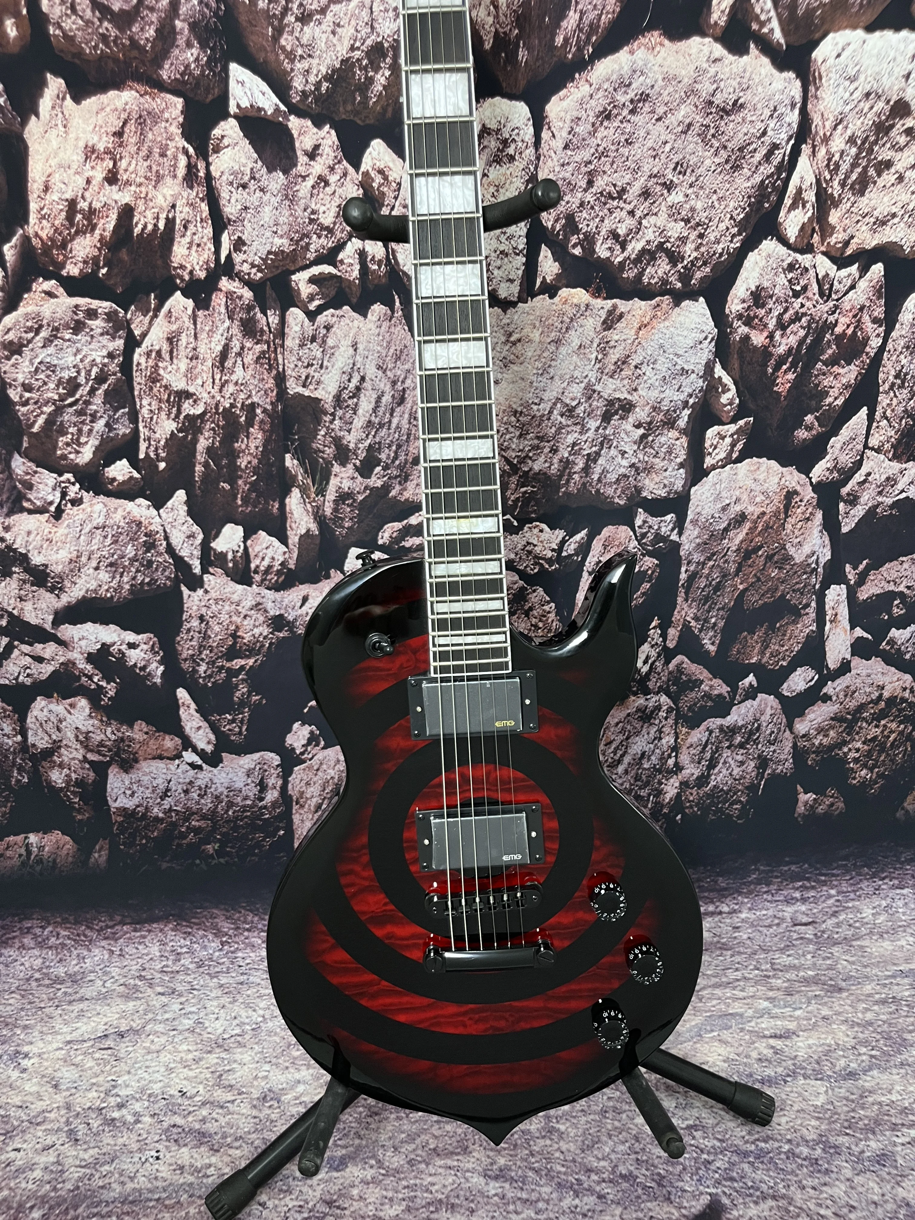 Factory custom electric guitar Zakk Wylde Red top mahogany body maple ...