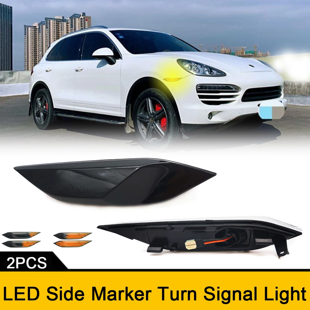 2x Led Repeat Blinker Side Marker Lights For Porsche Cayenne 958 92A ...