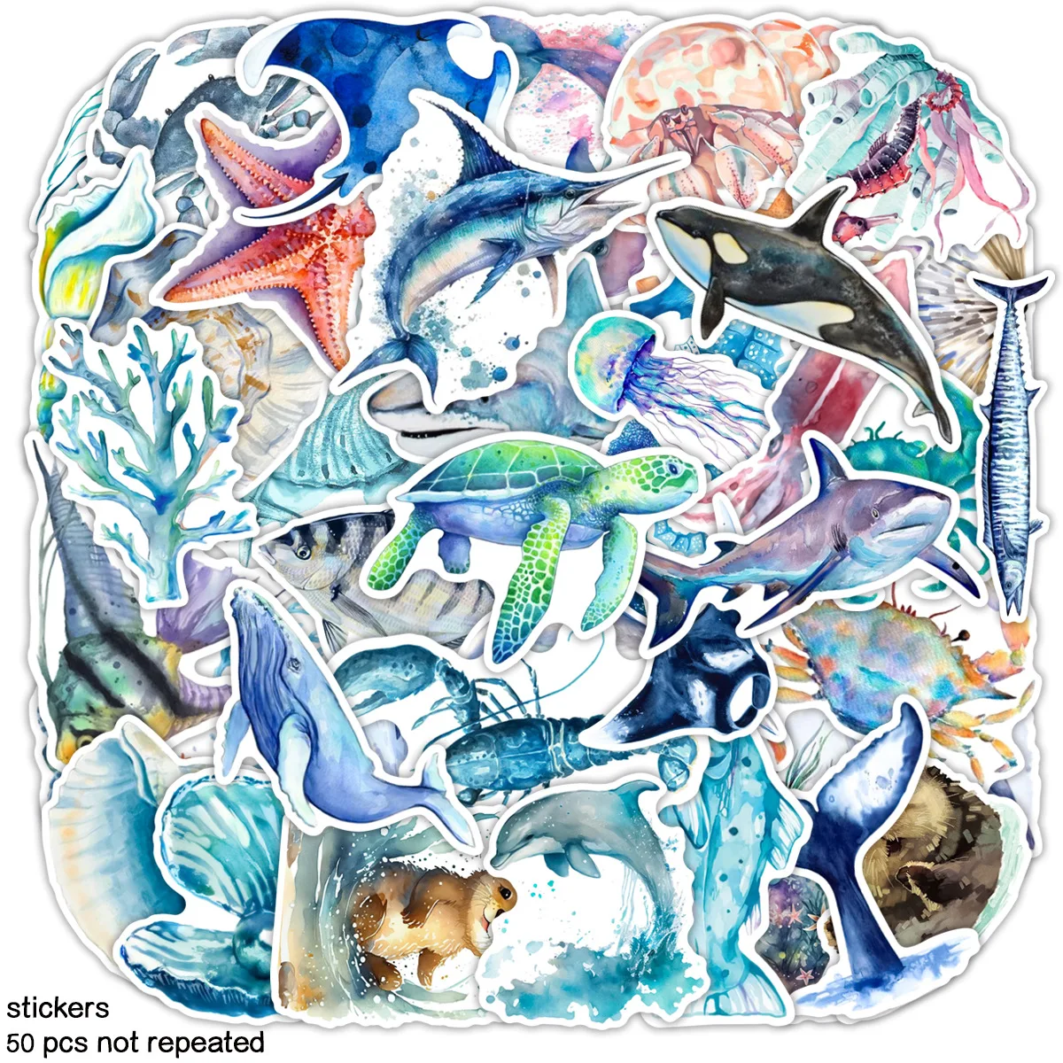 Pegatinas-de-animales-marinos-para-adultos-pegatinas-de-vinilo ...