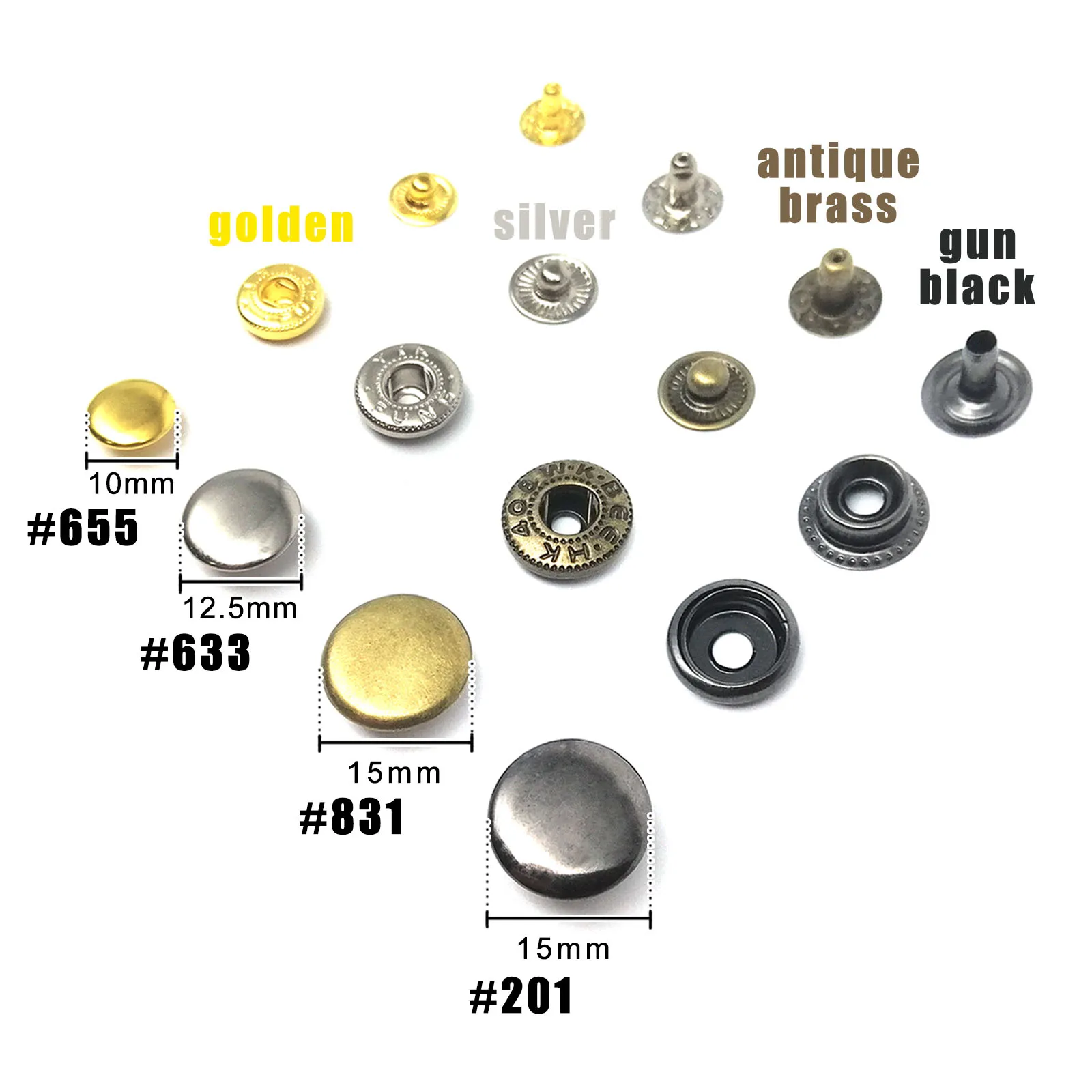 50set-633-655-831-201-10-12-15mm-Metal-No-Sew-Press-Fastener-Popper ...