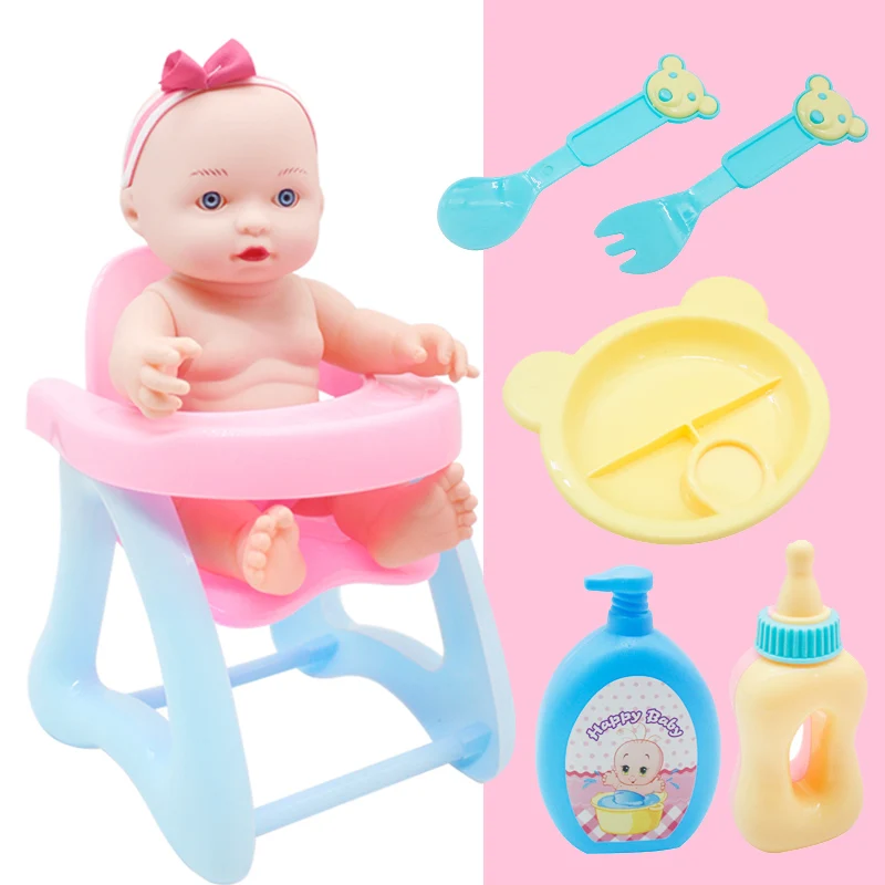 9 Inches Baby Dolls Realistic Girl's Doll with Detachable Headwear Big ...