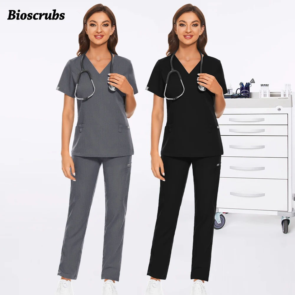 Multicolor High quality Clinical Scrubs Set Medical Doctor Uniform ...