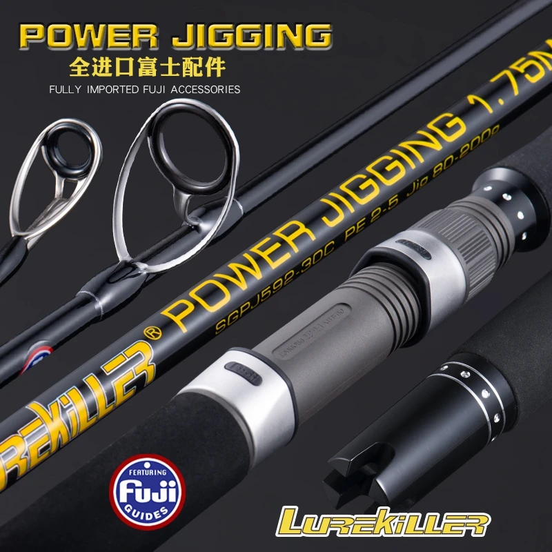 Lurekiller Japan Full Fuji Power Jigging Rod 602 Boat Rod Pe2-5 Jig 80 ...