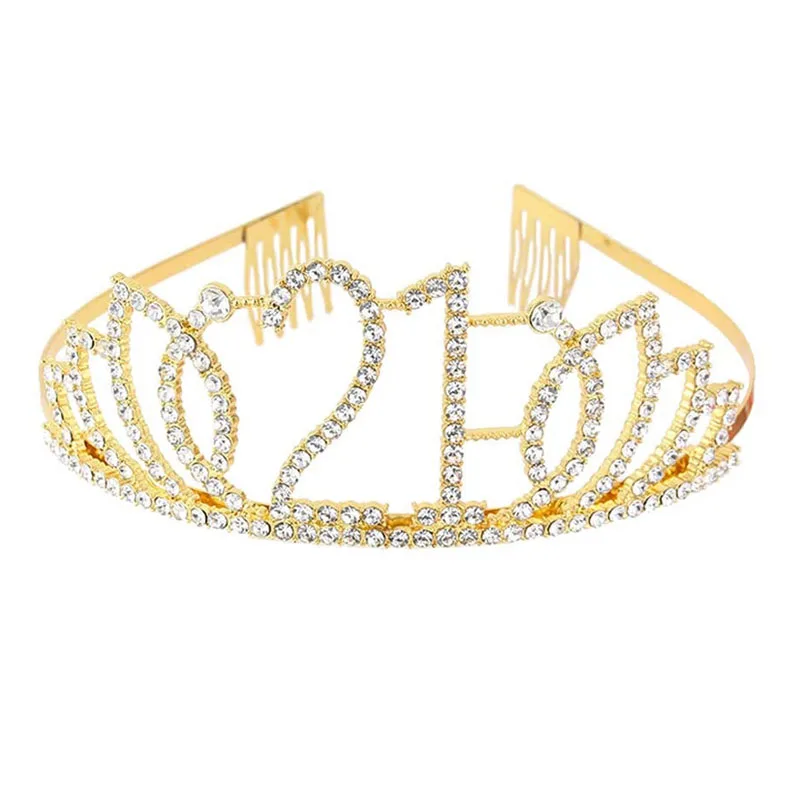Party Décor Paper & Party Supplies Gold 21st Birthday tiara,21 Crystal ...