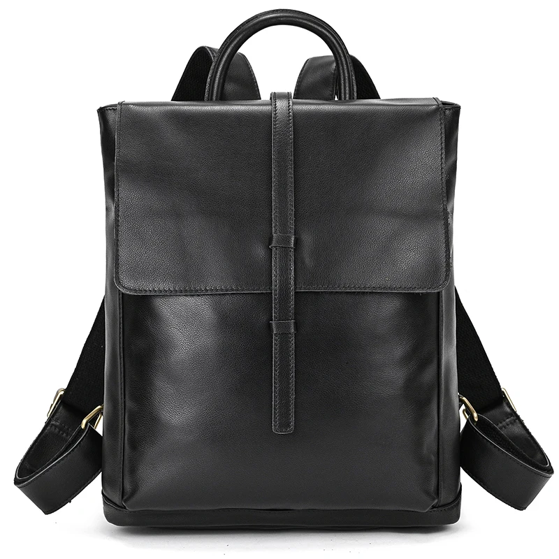 Men Genuine Leather Backpack Top Quality Nappa Leather Flap Women ...