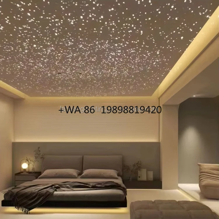 Professional Twinkle Star Ceiling Panels Decorative Optical Fiber Star ...